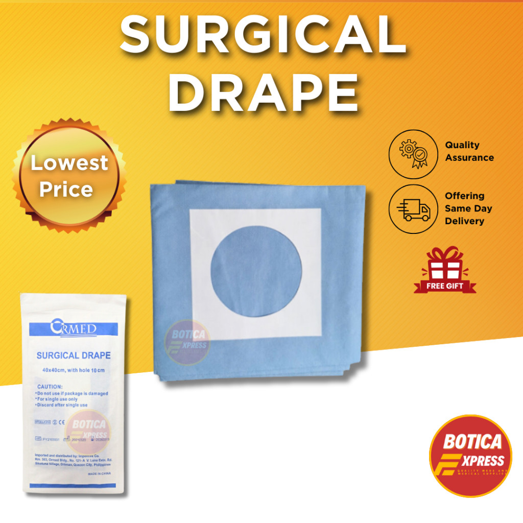 Ormed Sterile Surgical Drape With Holes 40x40 | Shopee Philippines