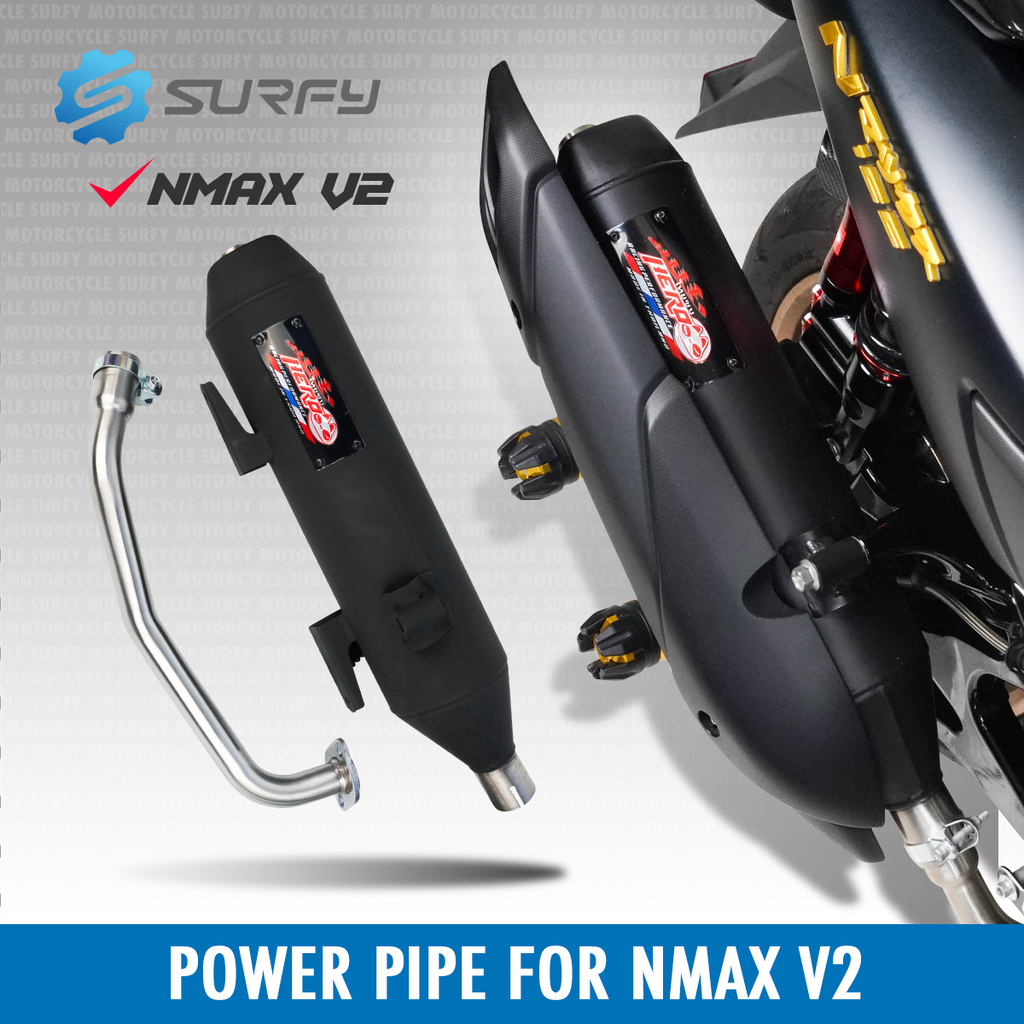 Racing Hero Pipes Muffler V4 Set For Nmax V2 Power Pipes With Stainless ...