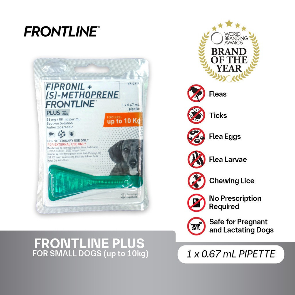 Frontline Plus For Small Dogs Anti Tick And Flea Spot-On Anti Itch ...
