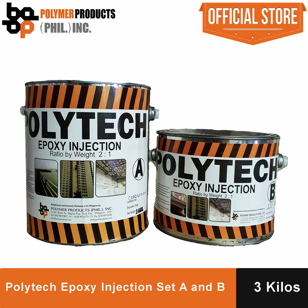 Polytech Epoxy Injection Set A and B (3 kgs) | Shopee Philippines