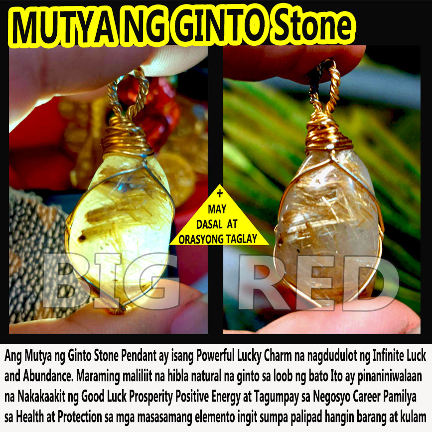 Mutya ng Ginto Good Luck Stone Powerful Stone Pendant for Infinite Luck ...