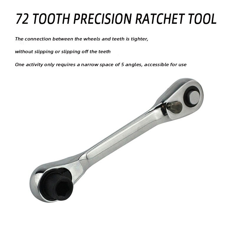 2 in 1 Socket Ratchet Wrench Mini Double Head One Quarter Batch Head ...