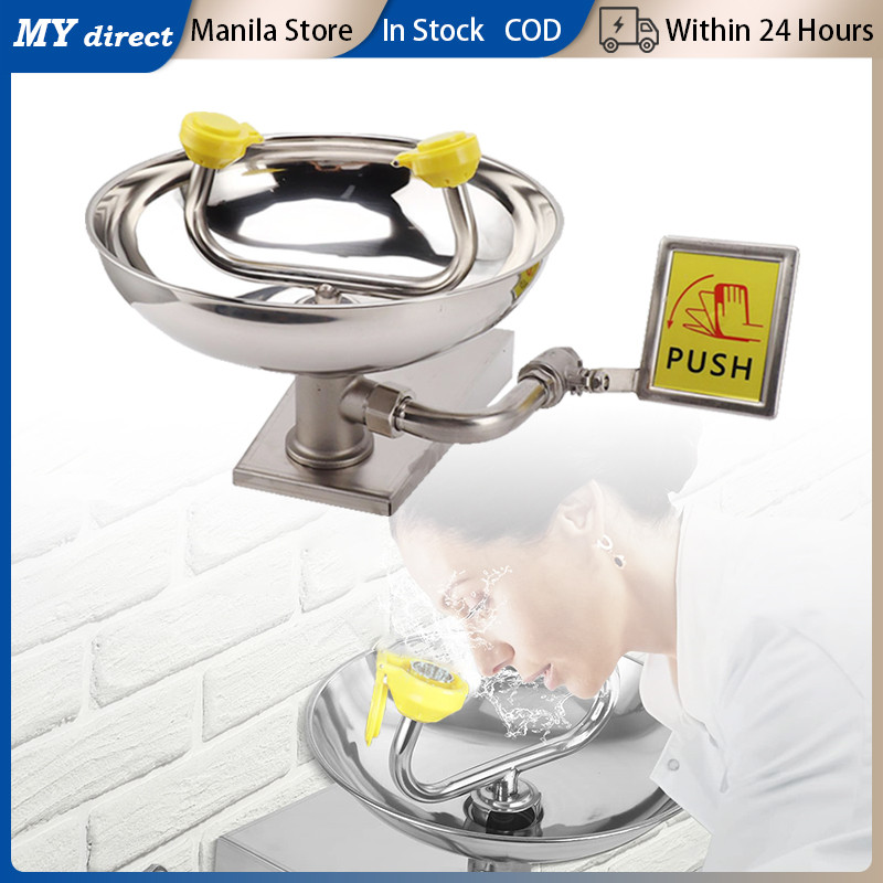 304 Stainless Steel Emergency Eyewash Station Wall Mounted Safety Eye ...