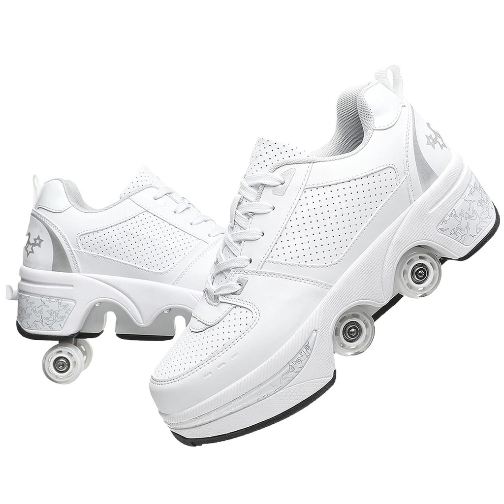 Deformation Roller Shoes Parkour Shoes with Wheels for Girls/Boys ...
