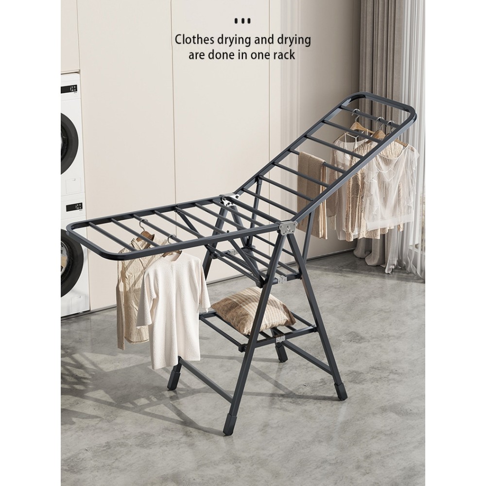 Folding Floor Drying Rack Clothes Drying Holder Floor-standing Foldable ...