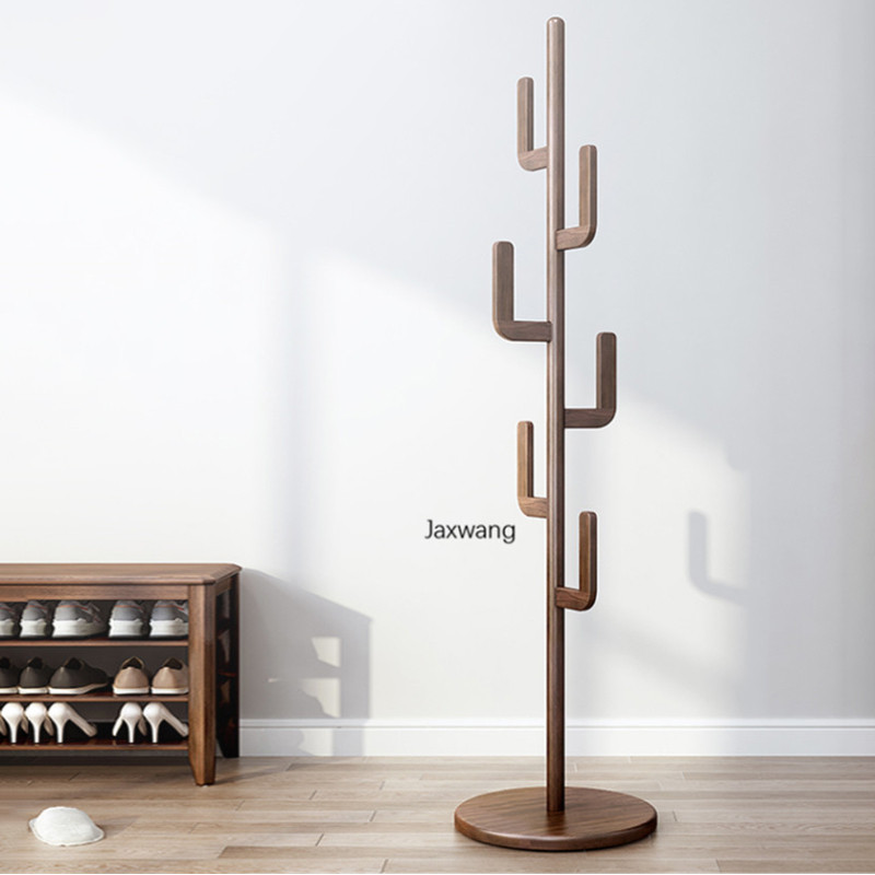 Solid Wood Coat Minimalist Modern Rack Floor Hanger Bedroom Clothes ...