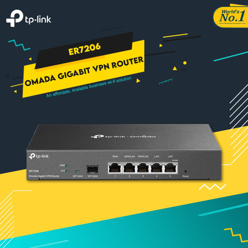 tp-link ER7206 SafeStream Gigabit Multi-WAN VPN Router | Omada Cloud ...