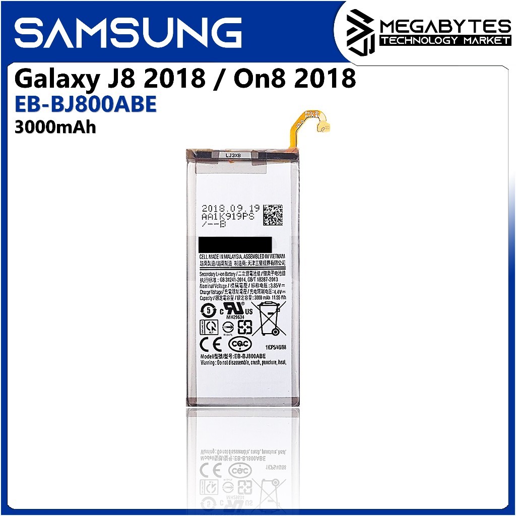 Megabytes Battery for Samsung Galaxy J8 2018 / On8 2018 | J810G J810F ...