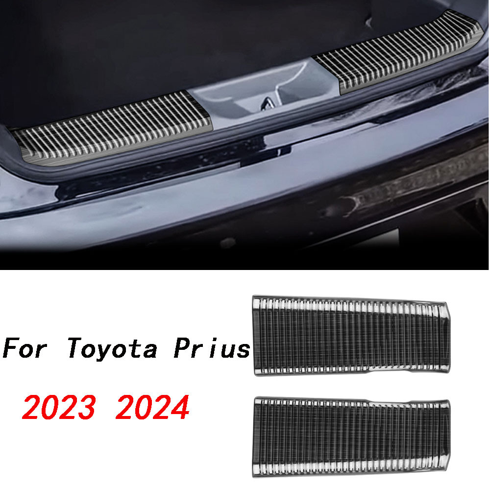☭Car Stainless Steel Trunk Trim Rear Bumper Stickers For Toyota Prius ...