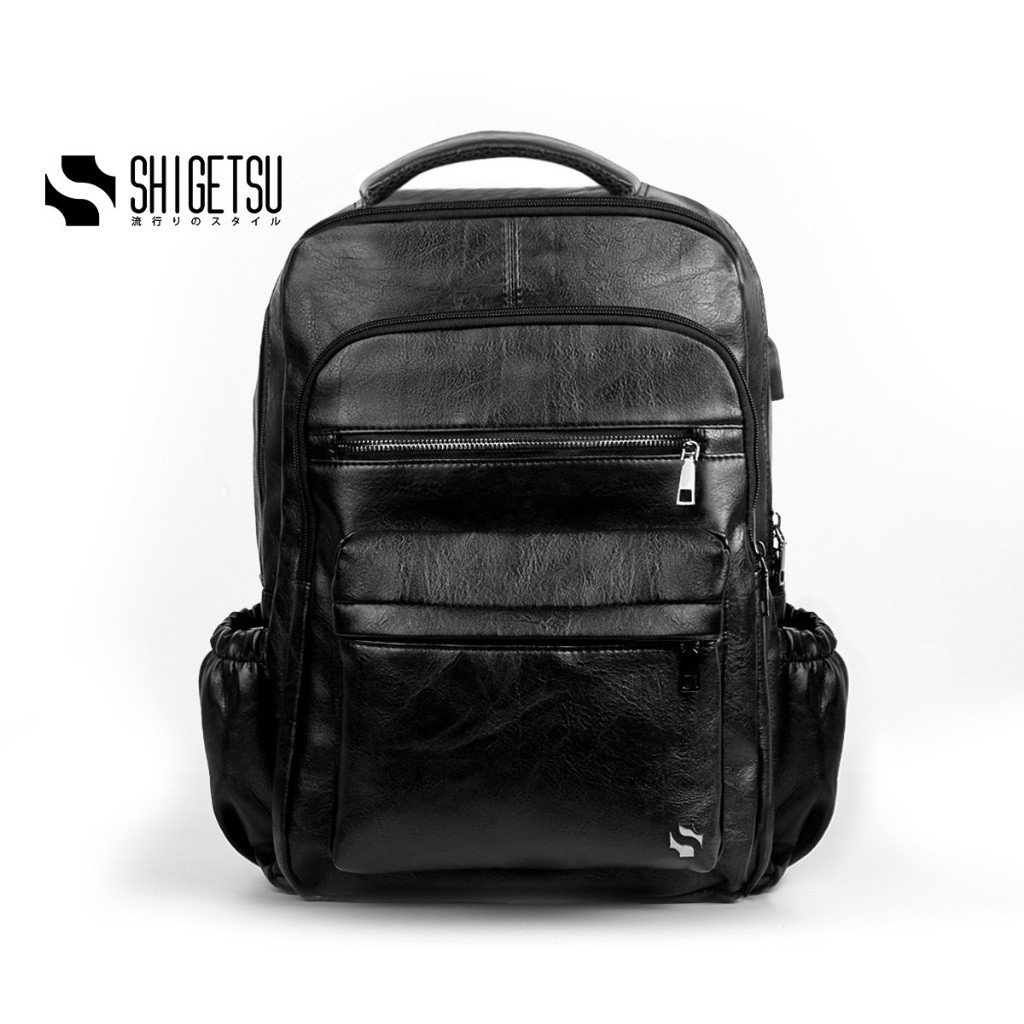 Shigetsu Leather Backpack Collection for Men Bag for School | Shopee ...