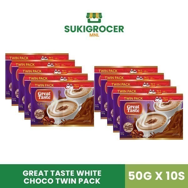 Great Taste White Choco Twin Pack 50G x 10s | Shopee Philippines