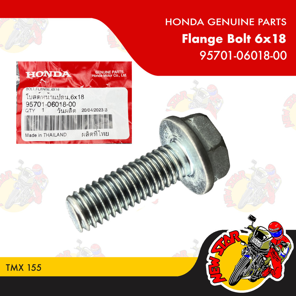 95701-06018-00 | Flange Bolt 6x18 | Genuine Honda parts | TMX 155 ...