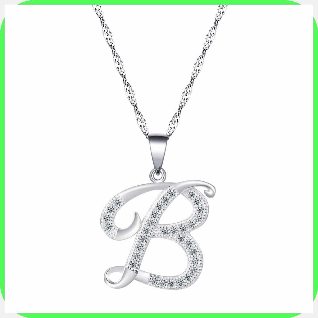 Silver'J]KingdomtP_Letter~uR?B*BZ?Necklace*uy?Genuine*LE?92.5*e?Italy*O ...