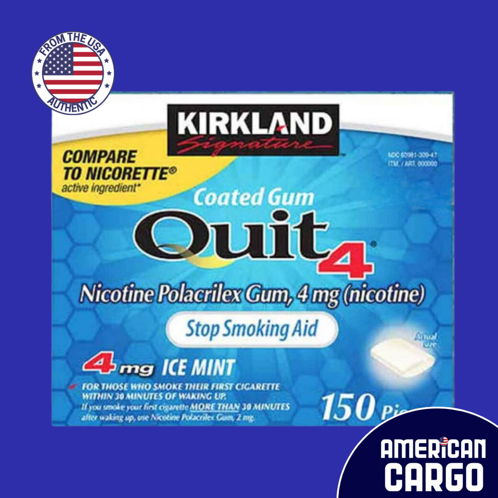 Kirkland Signature Coated Gum 4mg Ice Mint 150 Pieces | Shopee Philippines