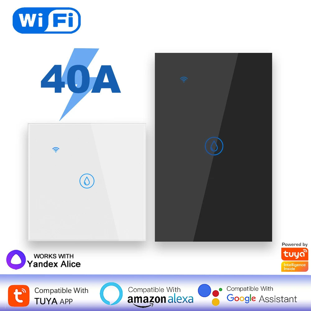 Tuya 40A WiFi Smart Boiler Switch Water Heater Air Conditioner Timing ...