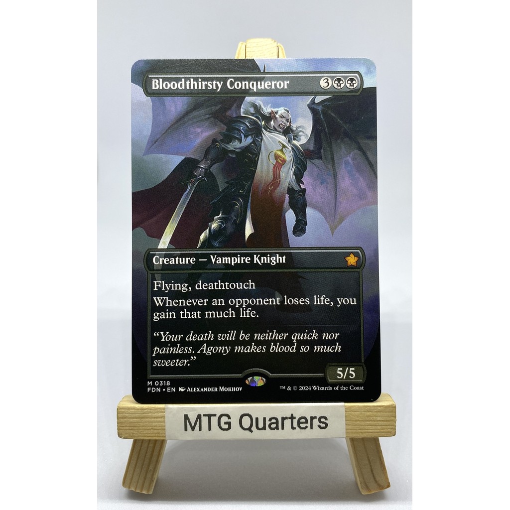 MTG Proxy Card - Bloodthirsty Conqueror (Borderless) | Foundations (FDN ...