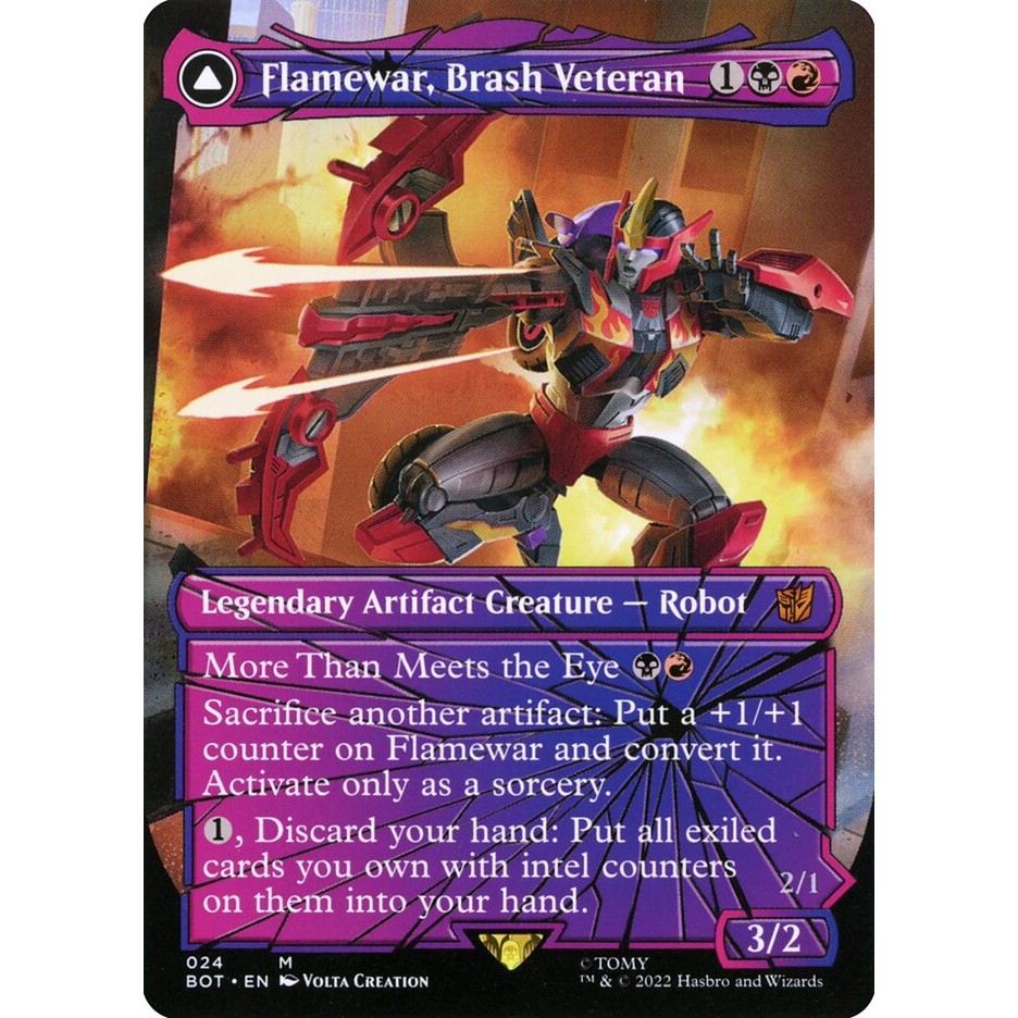 Flamewar, Brash Veteran normal Transformers BOT MTG Magic the Gathering ...