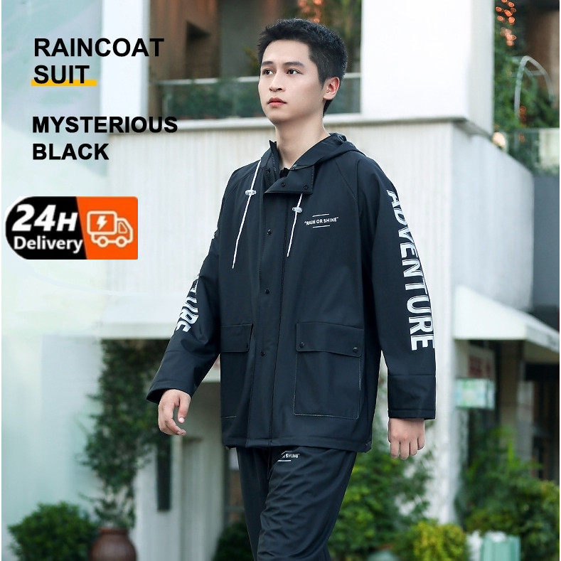 COD High-Quality Raincoat Set for Adults Men and Women Reusable ...