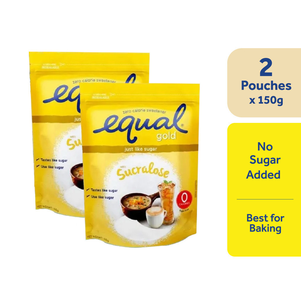 Equal Gold Sugarly Zero Calorie Sweetener 150g - 2 Packs (Keto Diet ...