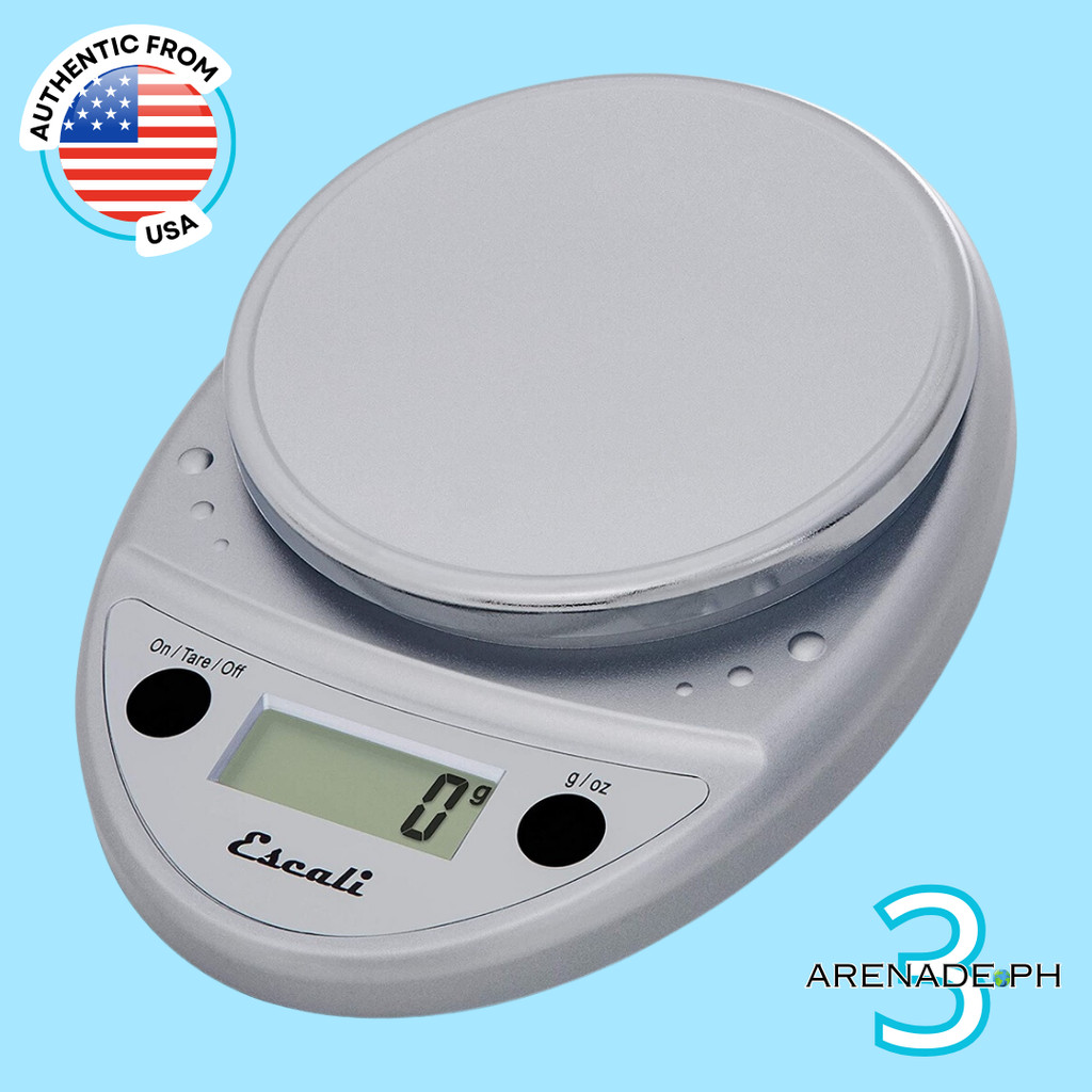 Escali Primo LCD Digital Display Kitchen Food Scale (P115C), Chrome ...
