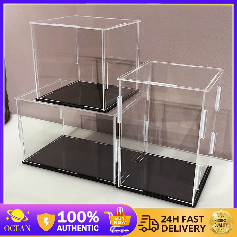 Transparent Acrylic Toy Display Case Stackable acrylic display box Dust ...
