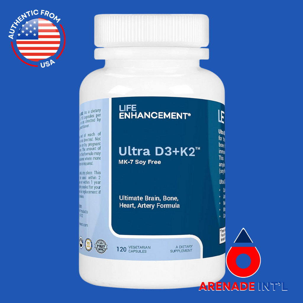 Life Enhancement Ultra D3+K2 Ultimate Brain, Bone, Heart, Artery ...