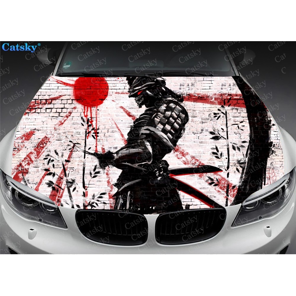 ️Samurai, Japanese samurai,Samurai, Japanese samurai,Car hood wrap lion ...