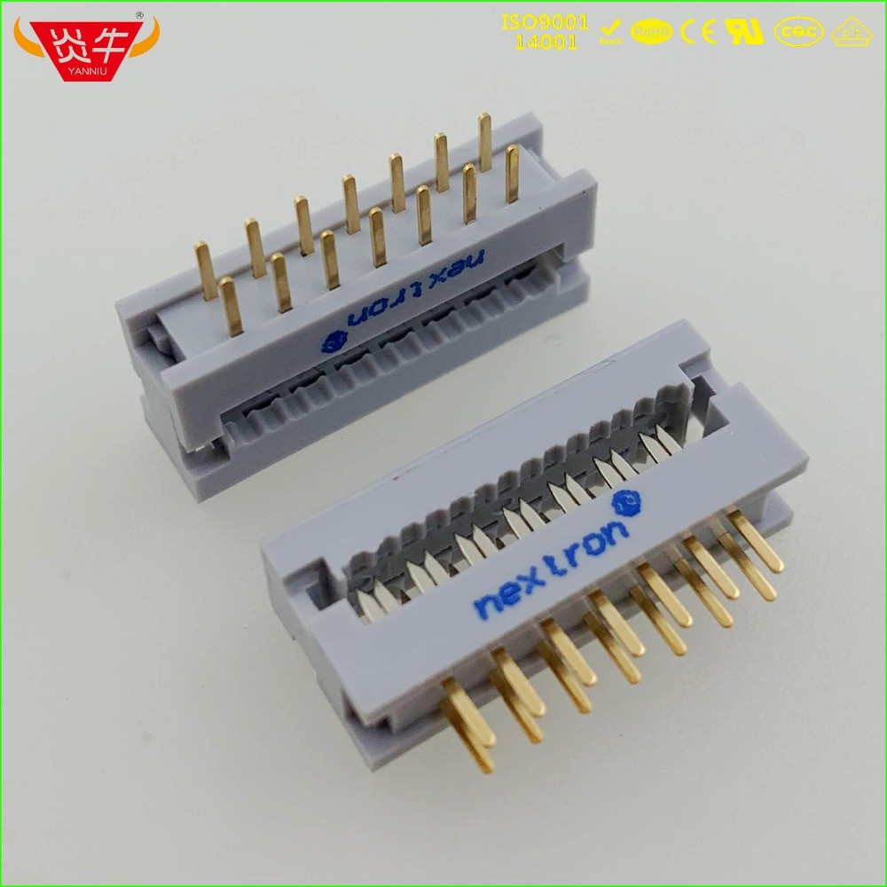 ♨FD-14P MALE 2.54mm PITCH 2*7P 14PIN PLUG IDC SOCKET CONNECTORS ISP ...