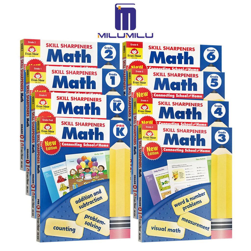 Evan-Moor Skill Sharpeners Math Workbook, Kindergarten, Addition ...