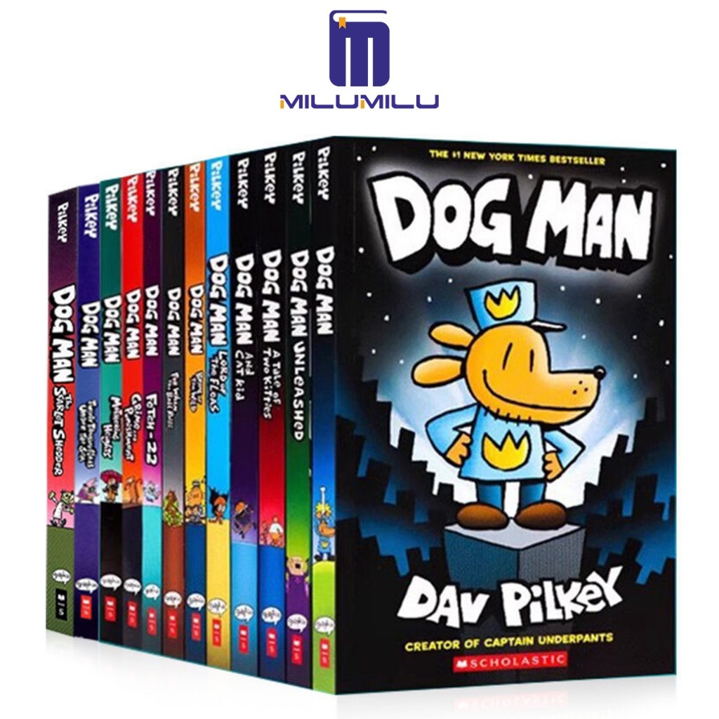 Dog Man 1-12 (Optional) The Scarlet Shedder Complete Books Set Hardcover by Dav Pilkey Original ...