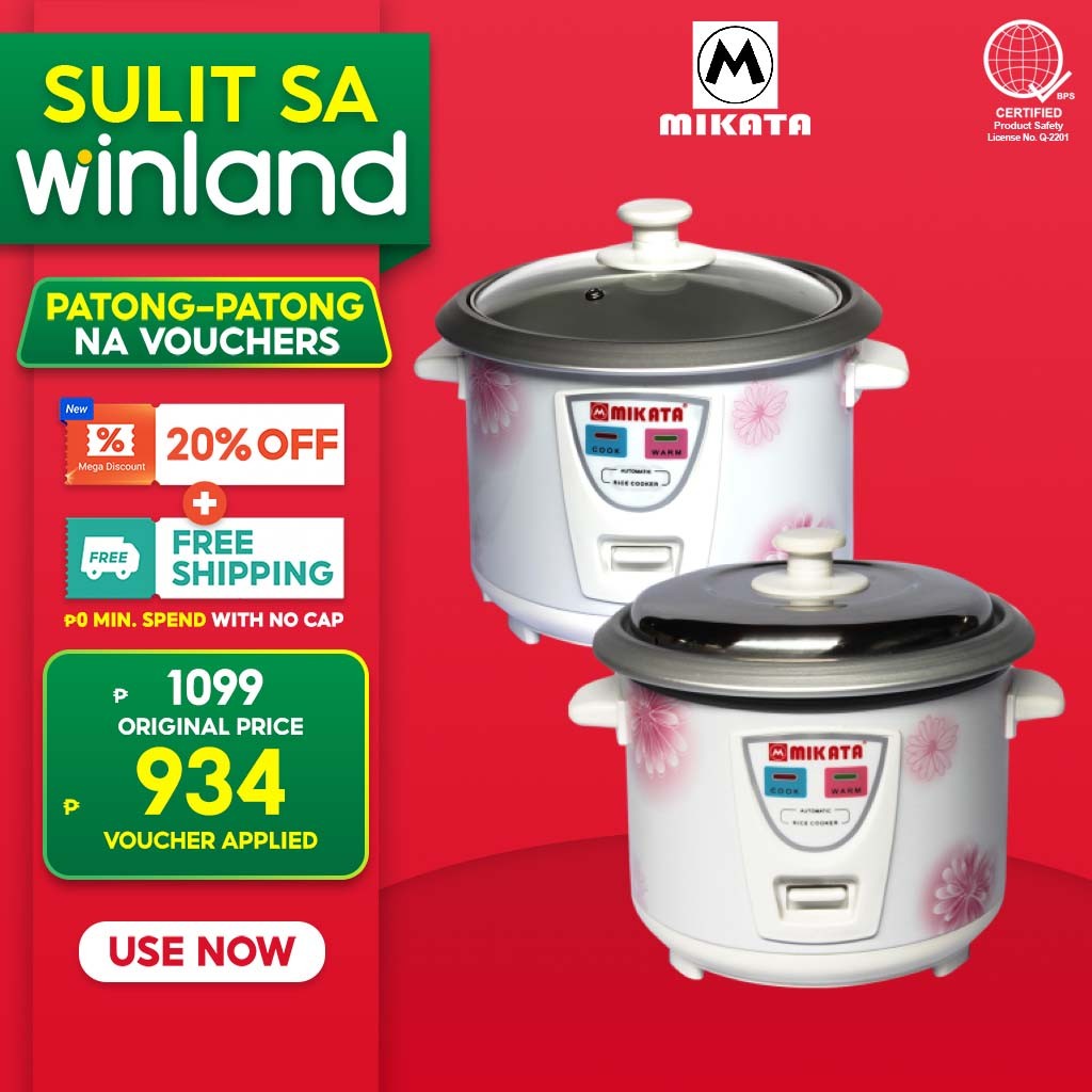 Mikata by Winland 1.8 Liter / 10 Cups Rice Cooker Aluminum Pot ...