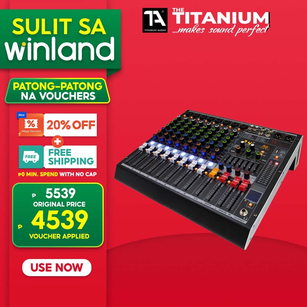 Titanium Audio by Winland 8 Channel Mixer 32 Bit DSP Effect 7-Band ...