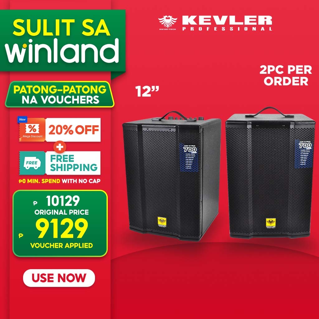 Kevler by Winland 2pcs KR-712A 12 Inches 1x Active & 1Passive Speaker ...