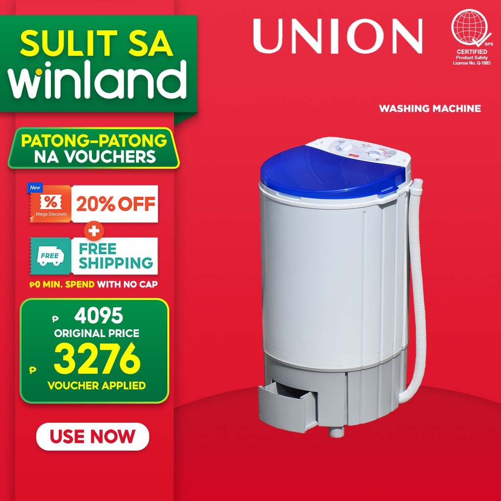 Union by Winland Single Tub Washing Machine with Detergent Compartment ...