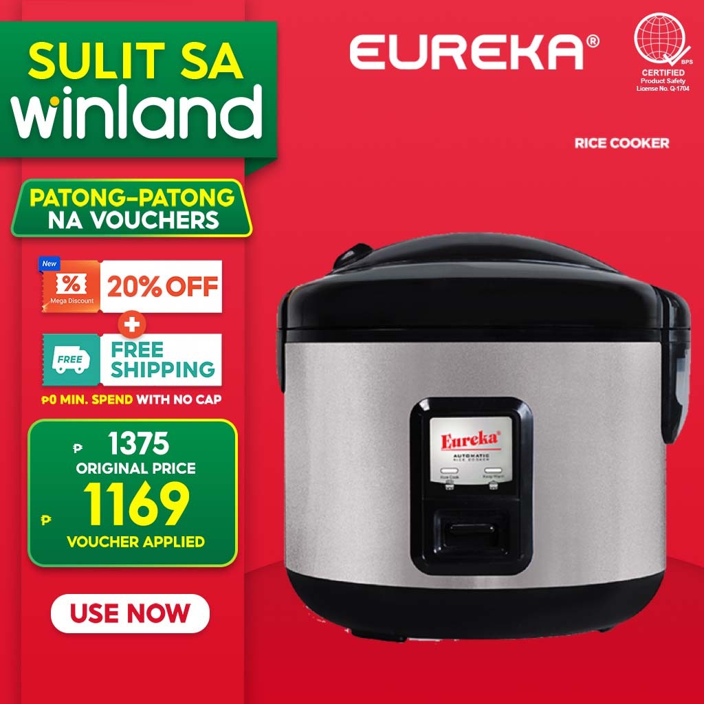 Eureka by Winland 1.5 Liter / 8 cups Jar Type Rice Cooker with ...