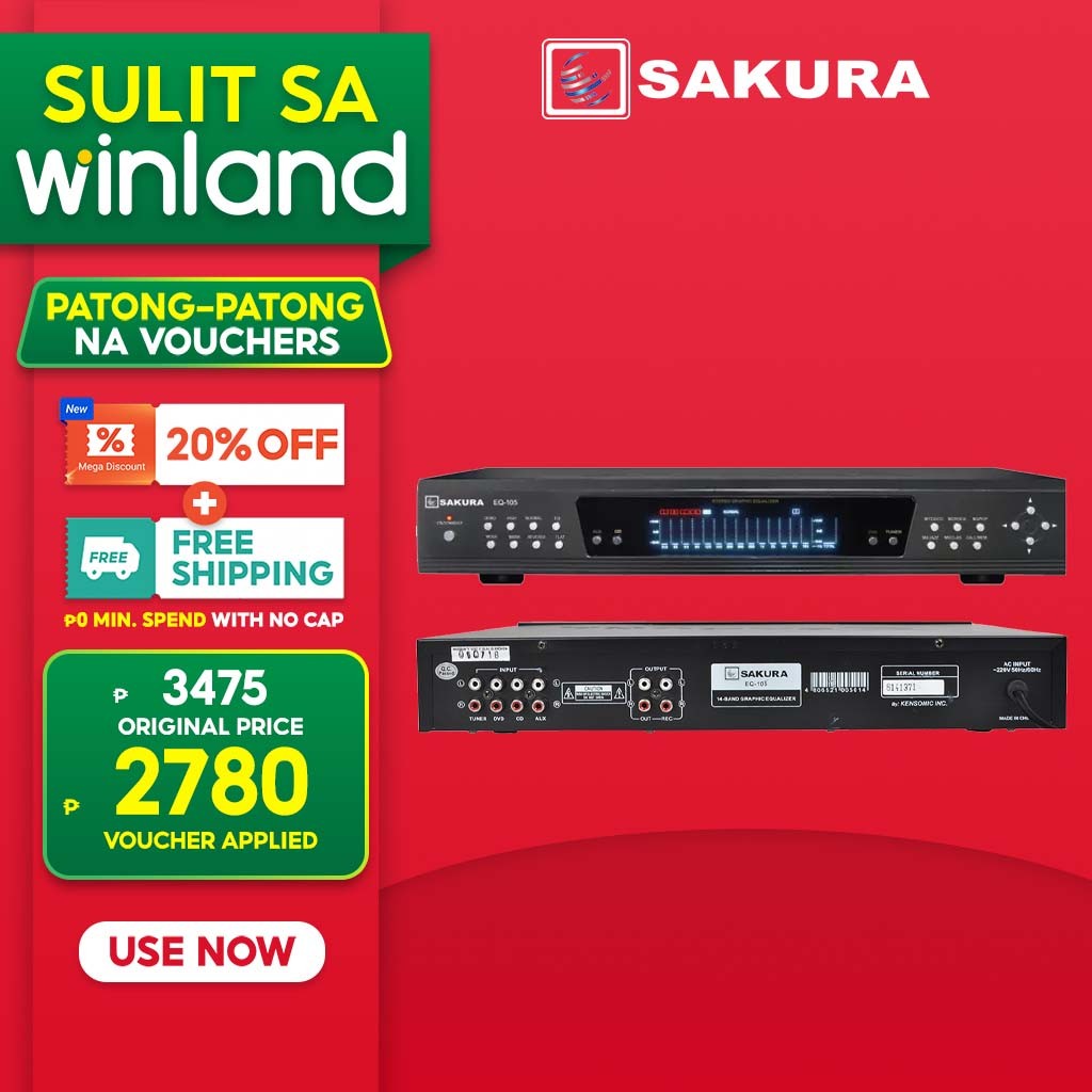 Sakura by Winland 2 Channel Stereo Graphic Equalizer EQ-105 | Shopee Philippines