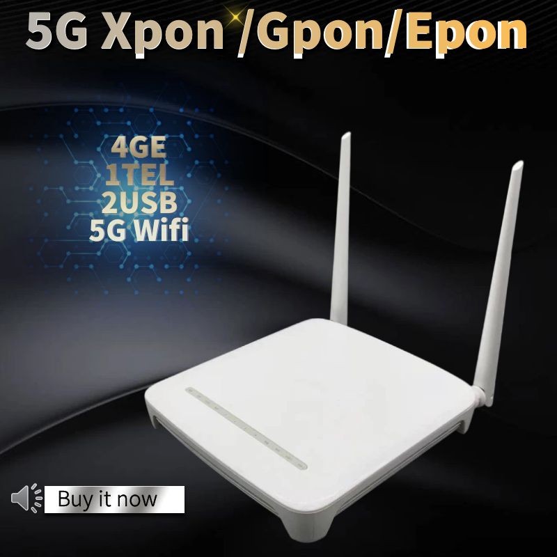 F670L XPON ONU 5G 4GE+1TEL+2USB Dual band 5G WIFI Fiber Modem FTTH Gpon ...