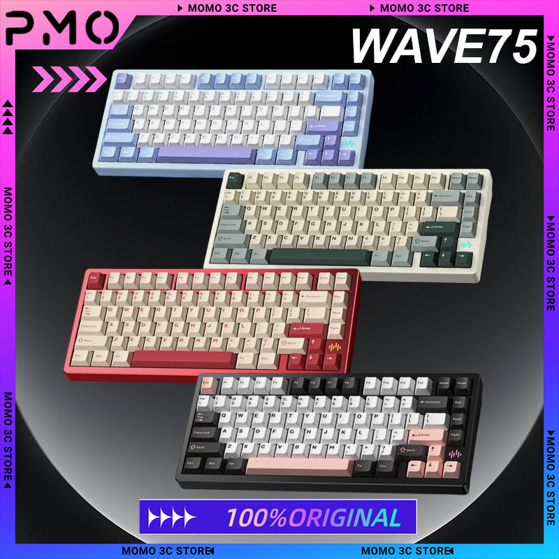 ⋚PMO WAVE75 Wireless Mechanical Keyboard Tri-Mode Bluetooth ARGB ...