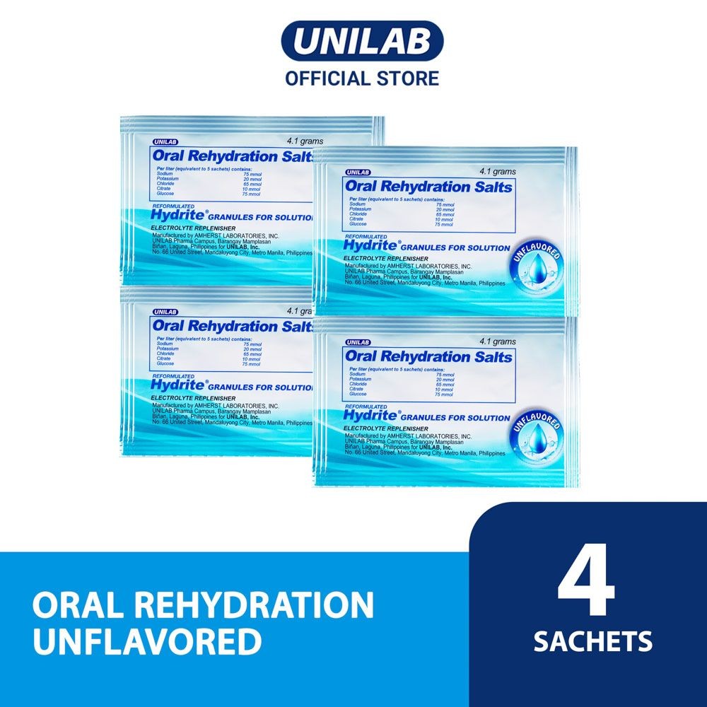 HYDRITE SACHET UNFLAVORED 4 sachets | Shopee Philippines