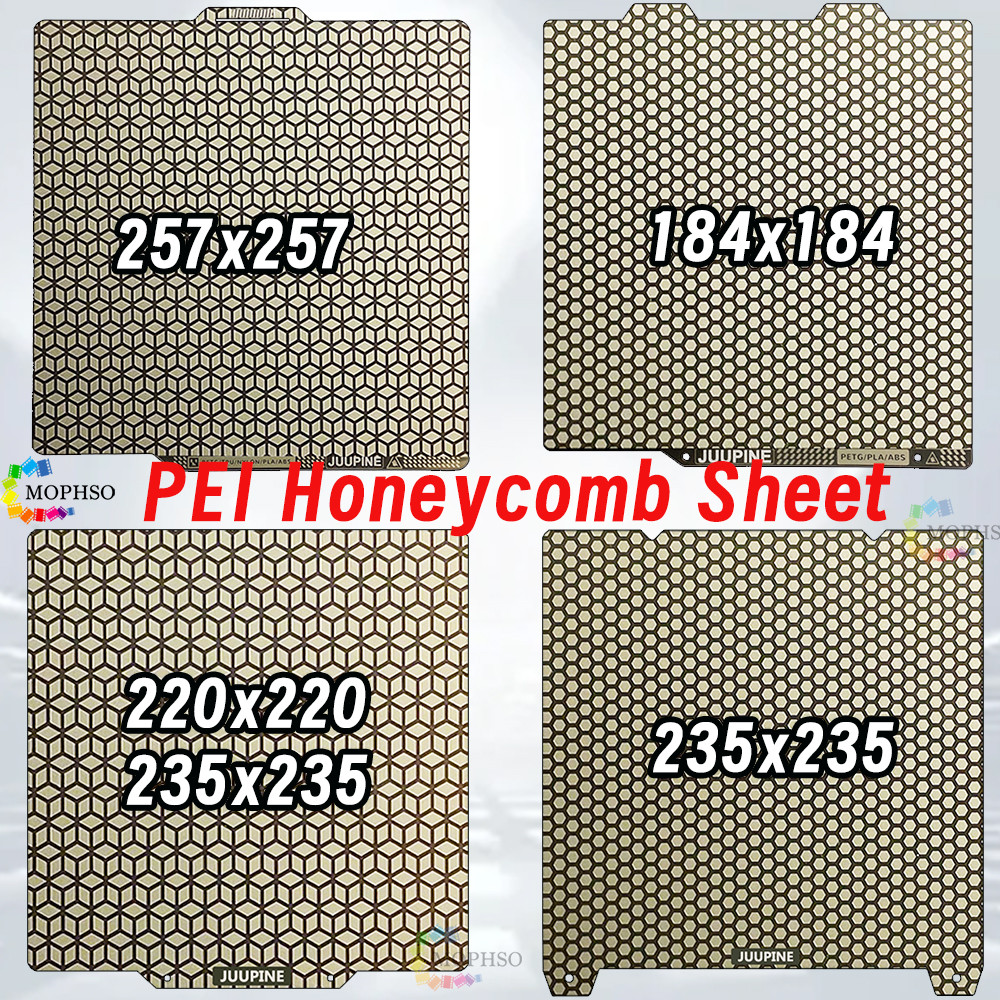 PEI Honeycomb Build Plate For Bambu Lab P1P/P1S/X1/X1C/A1 Double Sided PEI Spring Steel Sheet F ...