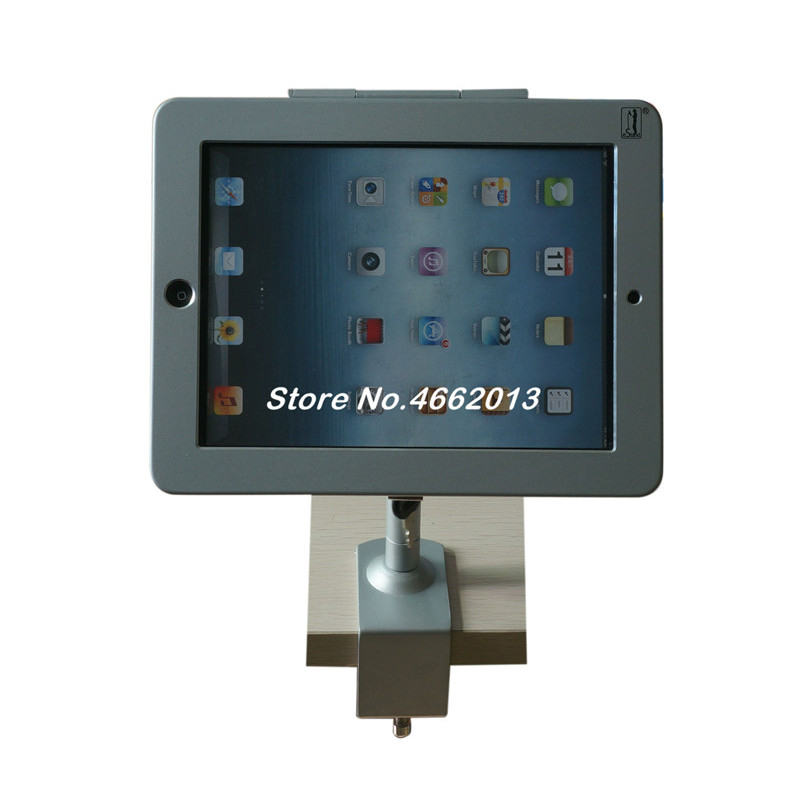 ~for ipad 2/3/4/air/pro 9.7\" desktop secure lock stand with metal ...