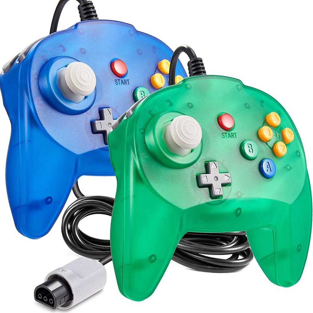 ☠2pcs/set Retro Mini Controller for N64 Console, Classic N64 Wired ...