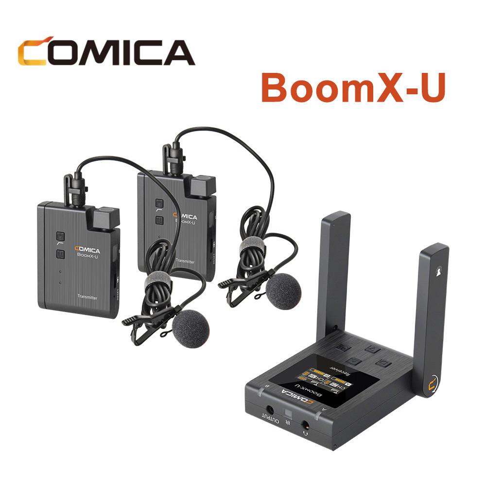 ♚Comica BoomX-U Wireless Microphone Mini UHF Broadcast Mic TRS 3.5mm ...