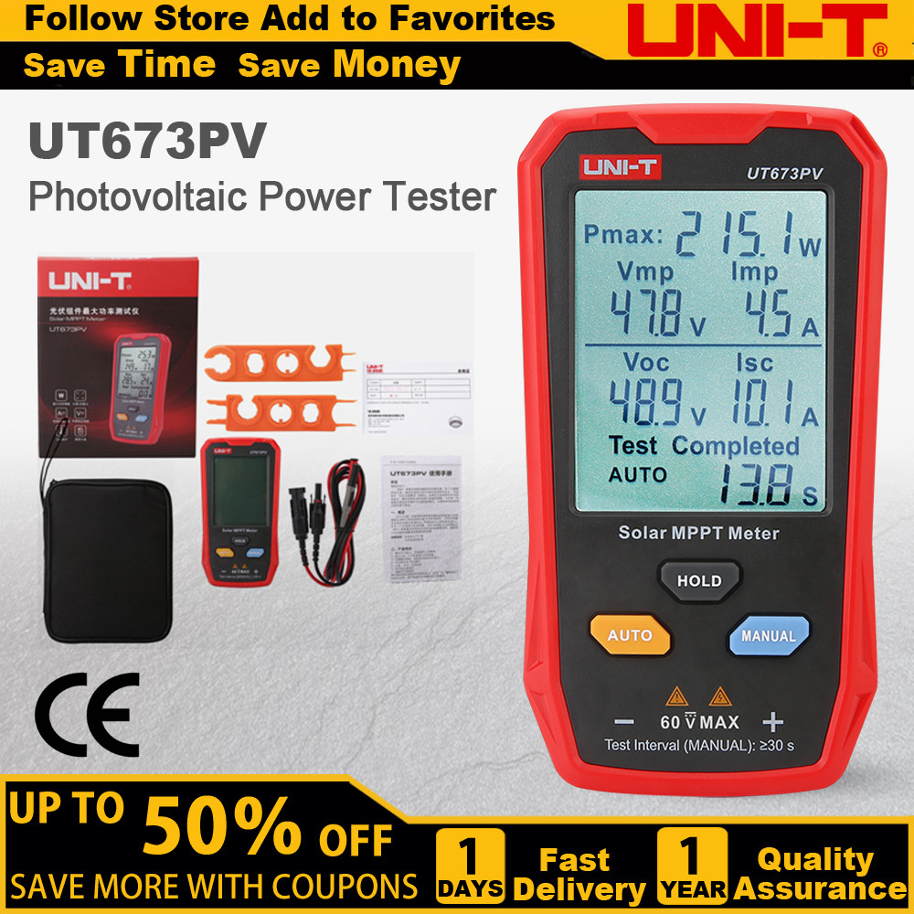 웃UNI-T UT673PV Photovoltaic Solar Tracker Maximum Power Tester ...
