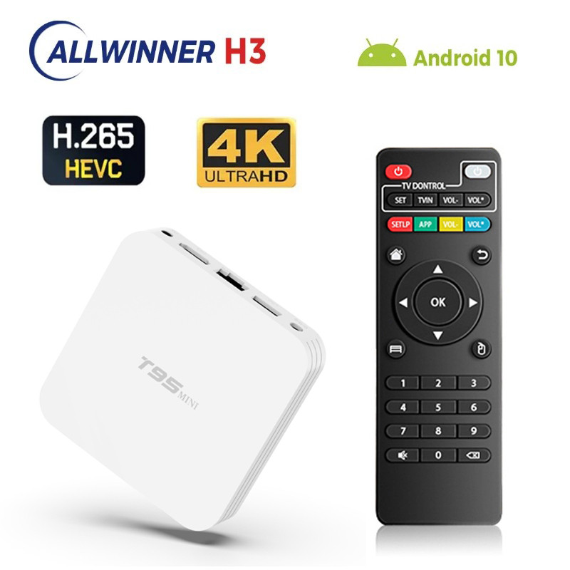 T95 Mini TV Box ALLWINNER H3 Quad Core 64-bit Cortex-A53 Android TV Box ...