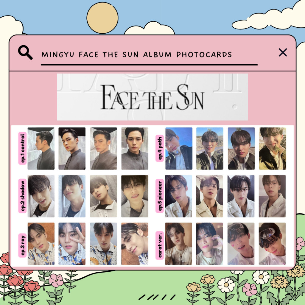 [PER PIECE/SET] MINGYU FACE THE SUN FTS ALBUM HD PRINT LOMO CARDS ...