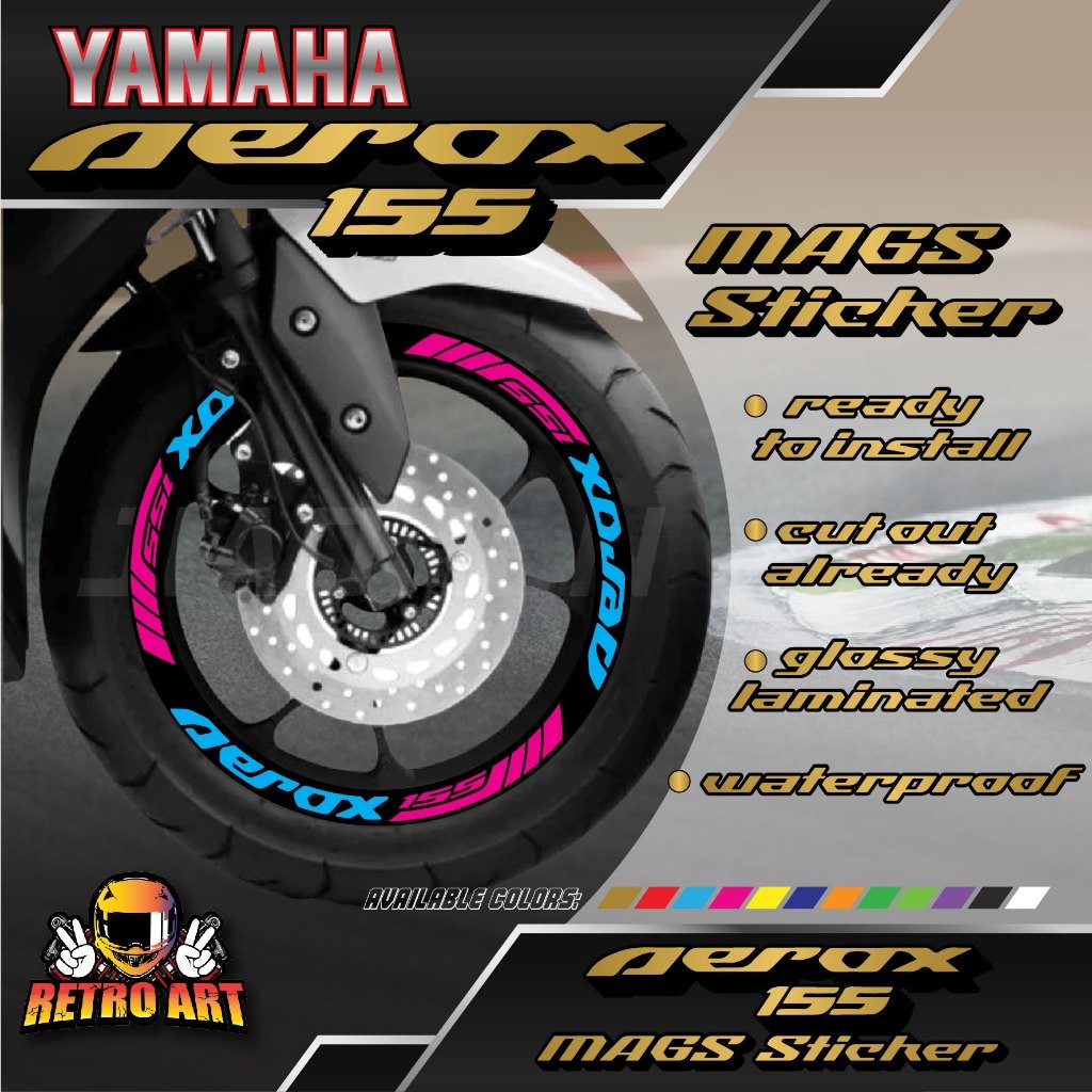 YAMAHA AEROX MAGS STICKER/DECALS | Shopee Philippines