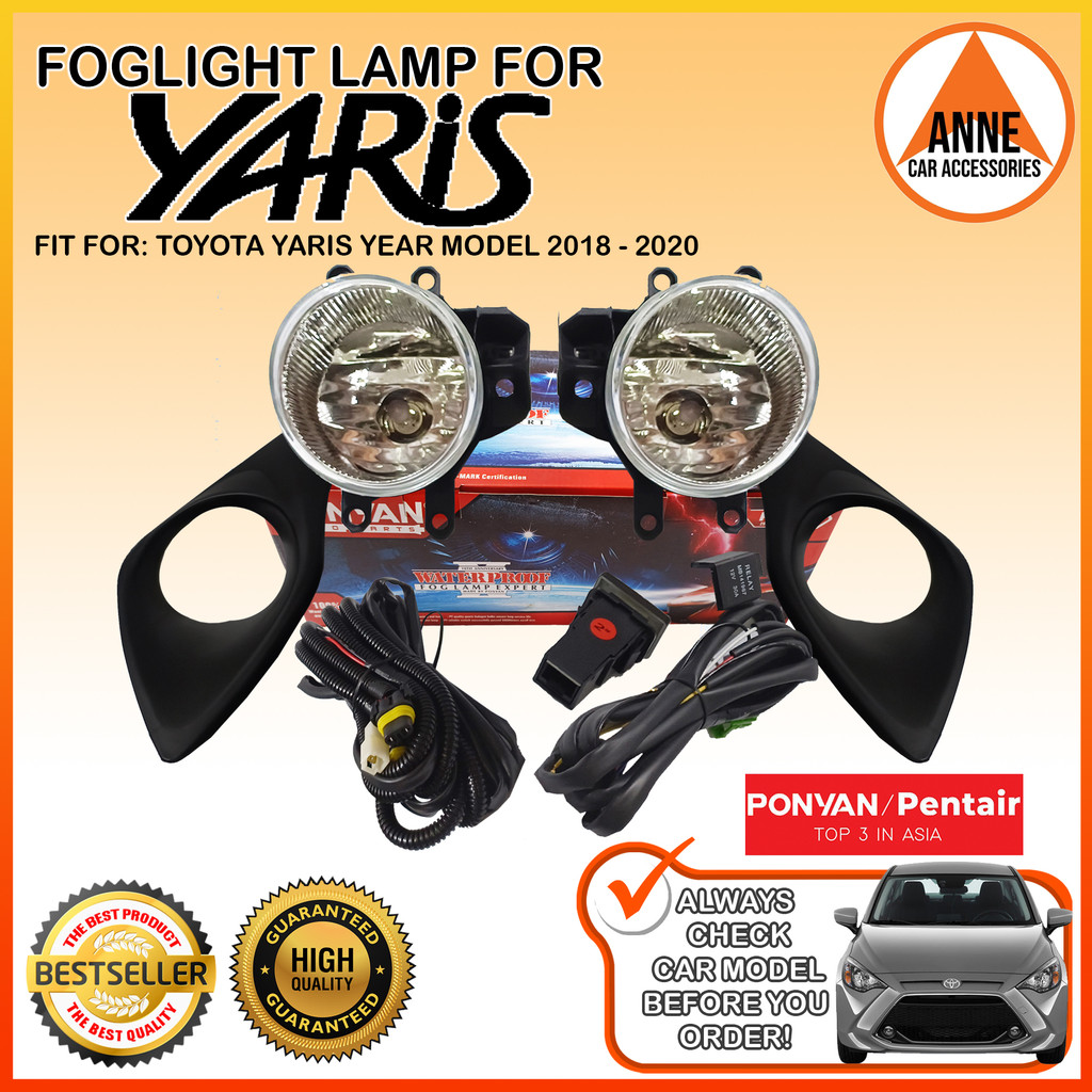 Pentair Foglamp Set Toyota Vios Prime 2018 2019 2020 100% Water Proof ...