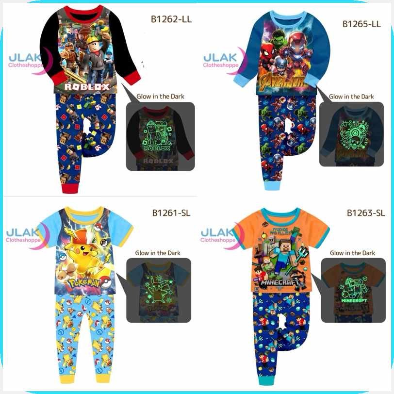 ROBLOX,MINECRAFT,AVENGERS,POKEMON[uq}GlowGw*In^oW/The$Of/Dark$sx/Pajama ...
