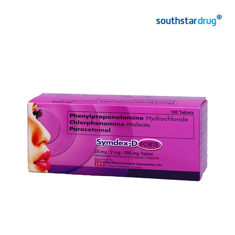 Symdex D Forte 25mg/2mg/500mg Tablet - 20s | Shopee Philippines